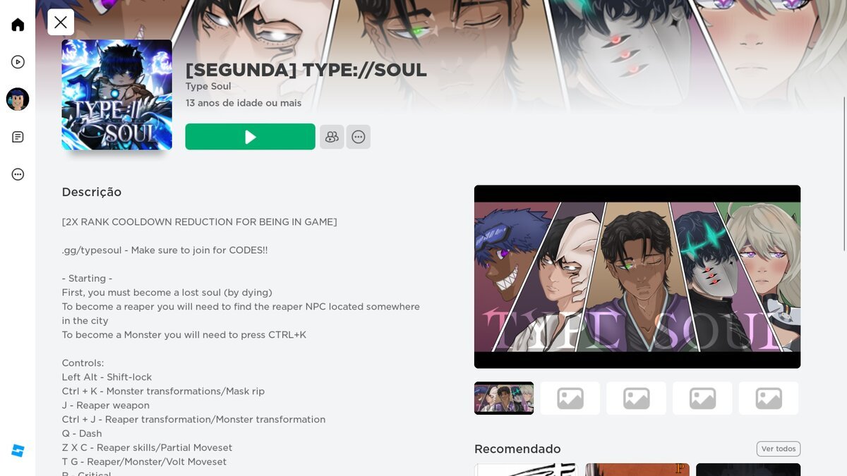 Códigos Type Soul (Setembro 2025)