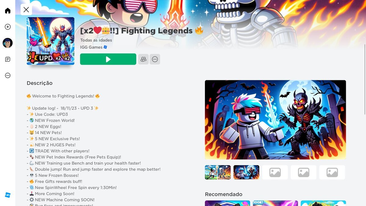 Códigos Lendas de Combate (Fevereiro 2025)